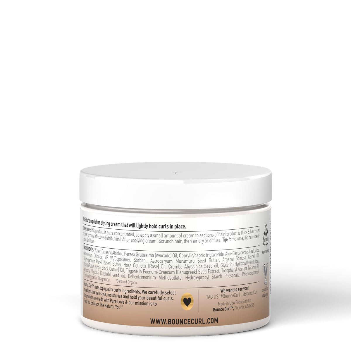 Avocado & Rose Oil Clump and Define Cream For Wavy, Curly, & Coily hair