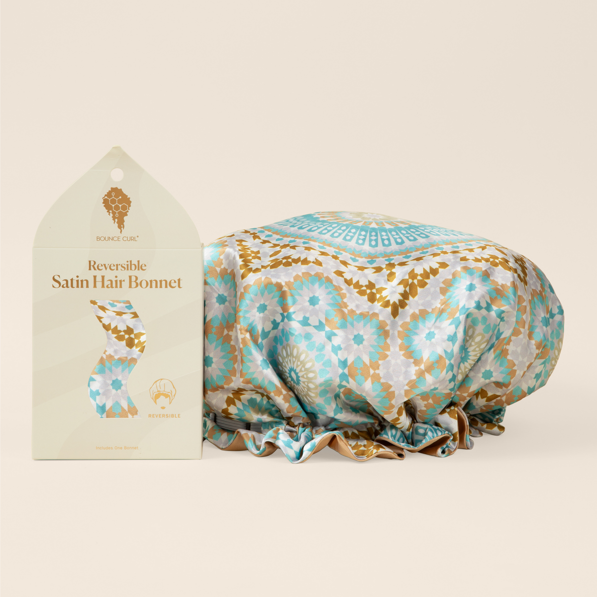Reversible Satin Hair Bonnet — Bounce Curl